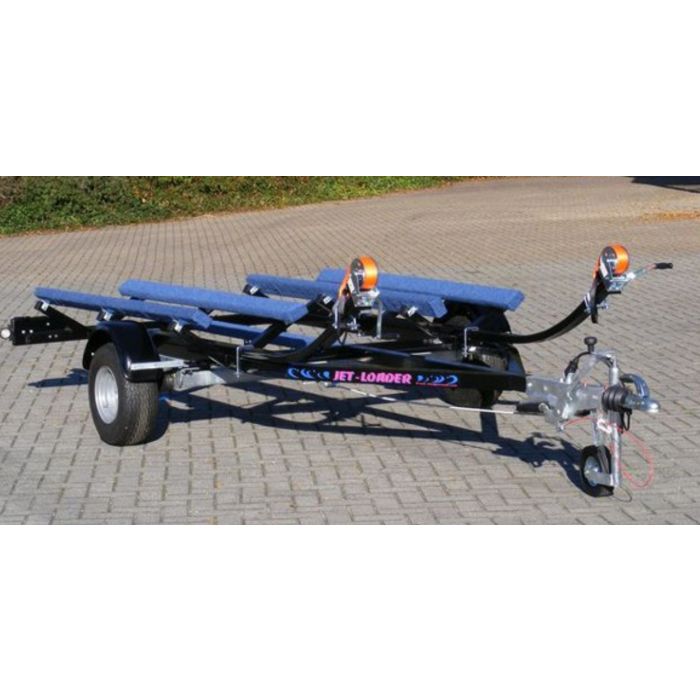 Jetloader Doppel 1300 kg Sort Med bremser med LED Lygter